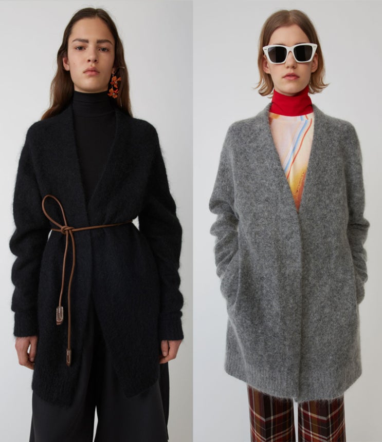 [아크네] 18FW 라야 모헤어 숏 가디건 블랙,그레이멜란지 RAYA A60036 국내당일발송 : 네이버 블로그