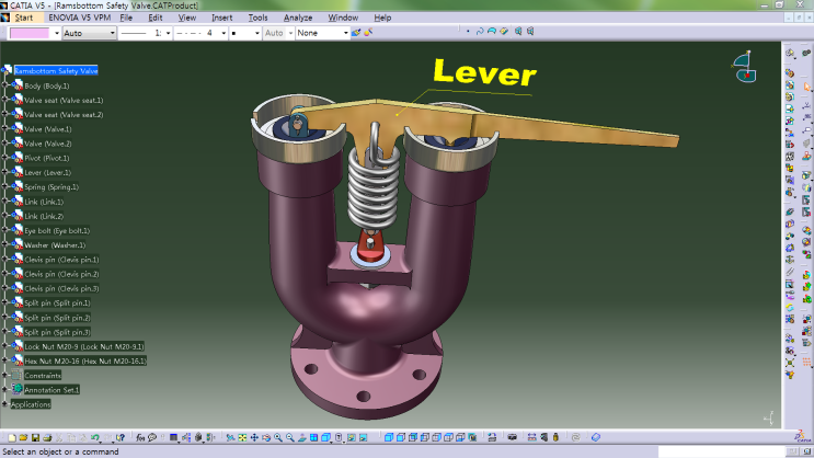 Ramsbottom Safety Valve | 05 Lever 모델링 - 카티아(Catia V5) : 네이버 블로그