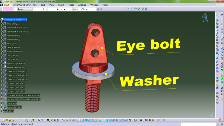 Ramsbottom Safety Valve | 07 Eye bolt | 08 Washer - 카티아(Catia V5) : 네이버 블로그