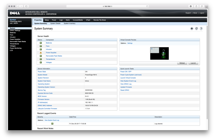 Dell R610 소비 전력 측정 (iDrac이용) : 네이버 블로그
