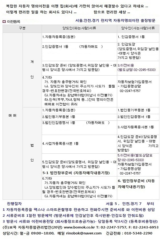 자동차명의변경 자동차명의이전서류 중고차명의변경 차량이전 자동차이전 중고차명의이전 명의이전서류 네이버 블로그