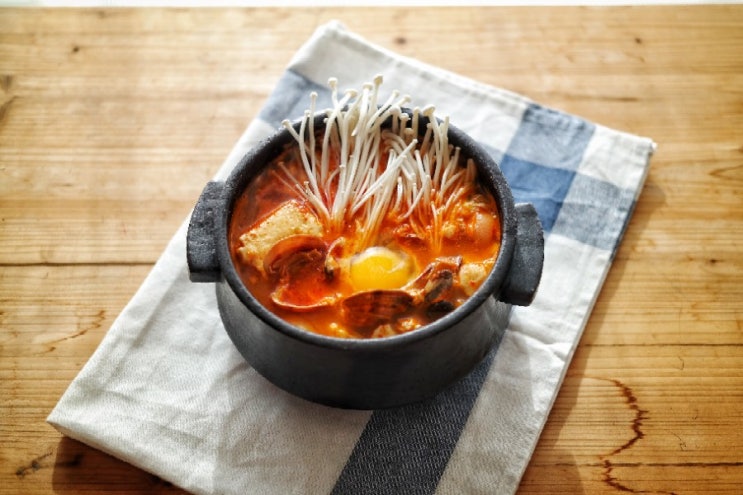 바지락 순두부찌개 끓이는법 부드럽고 시원하게 네이버 블로그