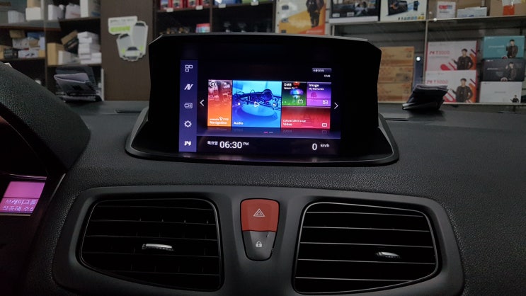 2018 SM3 T맵 네비게이션 JY커스텀 JY T3000 네비게이션 매립완료. - 파워나비 : 네이버 블로그