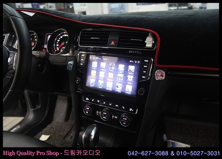 폭스바겐 골프7세대, 마이비 네트웍스 MS-1400 9인치 올인원 네비게이션 장착 시공 대전 수입차 네비매립 - 드림카오디오 ...