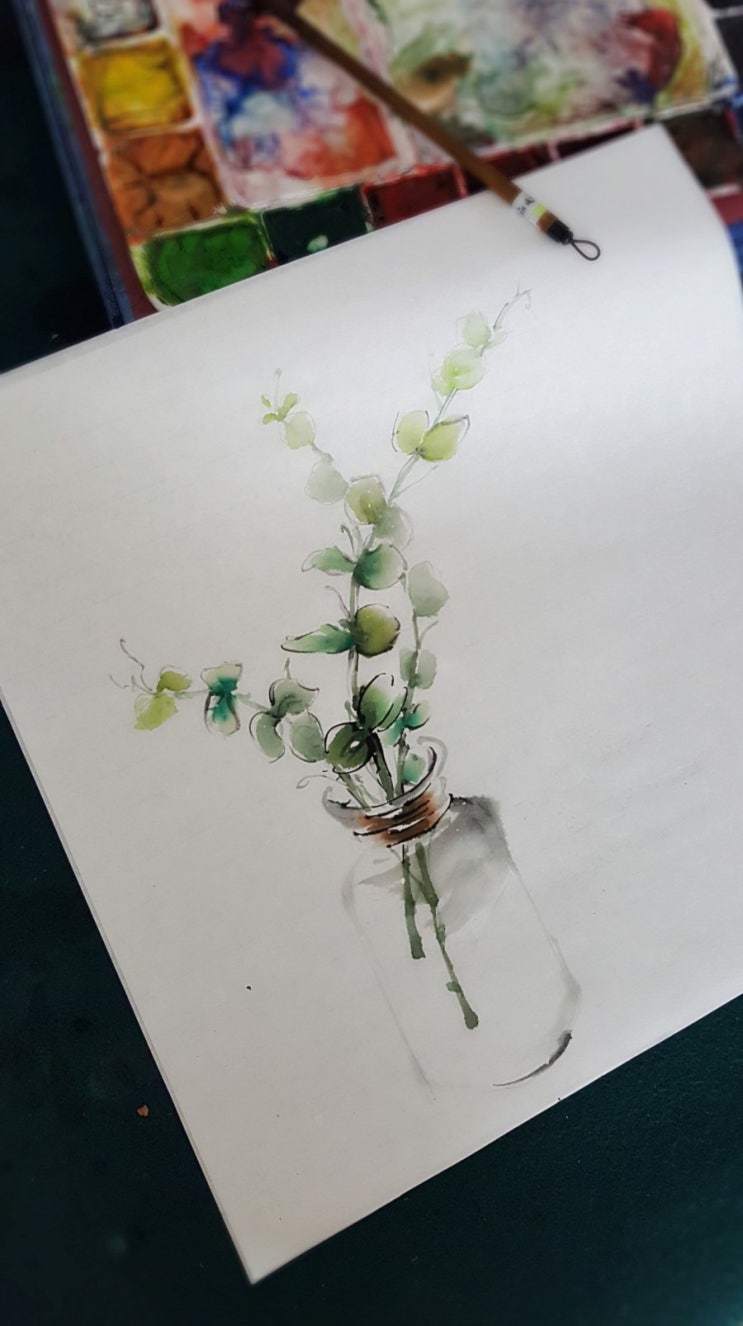 먹그림 유칼립투스 그리기 대전 수묵 일러스트대전 수묵 캘리그라피대전 먹그림 그리기대전 꽃 그리고 캘리그라피 네이버 블로그