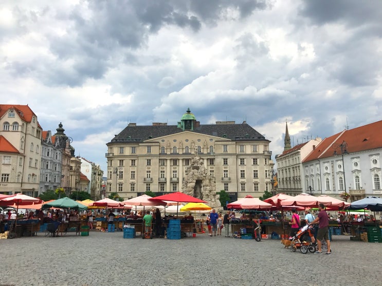 체코 브르노 양배추 마켓 광장 Cabbage Market Square, 파르나스 분수대 Parnas Fountain. : 네이버 블로그