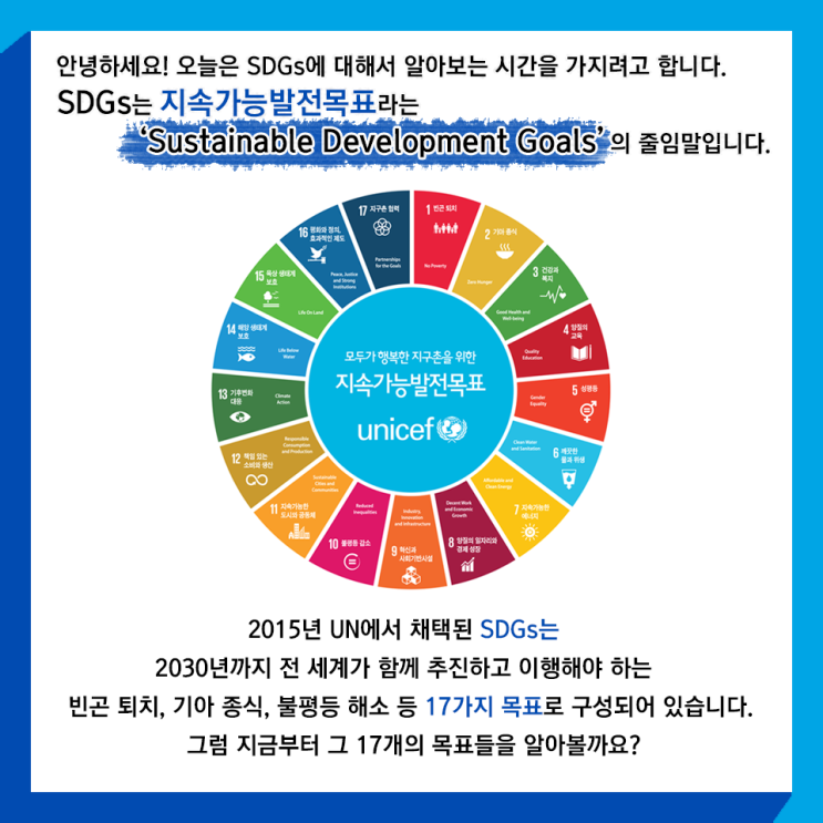 [유챔프 카드뉴스] 33. 지속가능발전목표(Sustainable Development Goals : SDGs) : 네이버 블로그