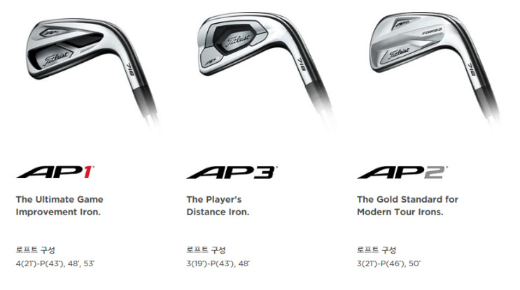 타이틀리스트 AP1,AP3,AP2 아이언 스펙 : 네이버 블로그