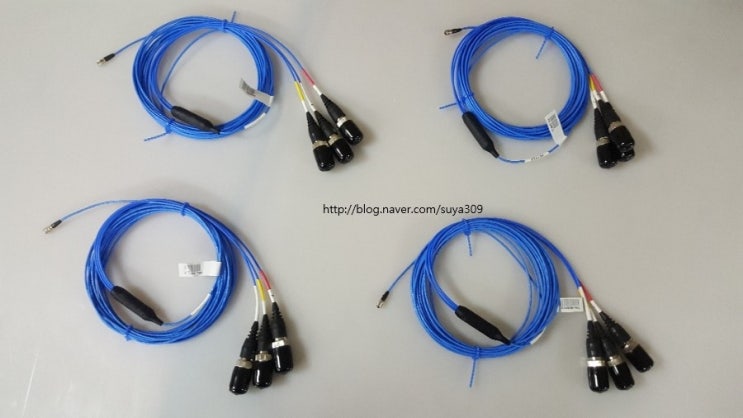 3축 ICP (IEPE) 진동센서 케이블 PCB 034K20 (6m, 4개) 납품 사진 : 네이버 블로그