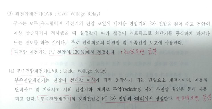 과전압계전기 OVR, 부족전압계전기 UVR : 네이버 블로그