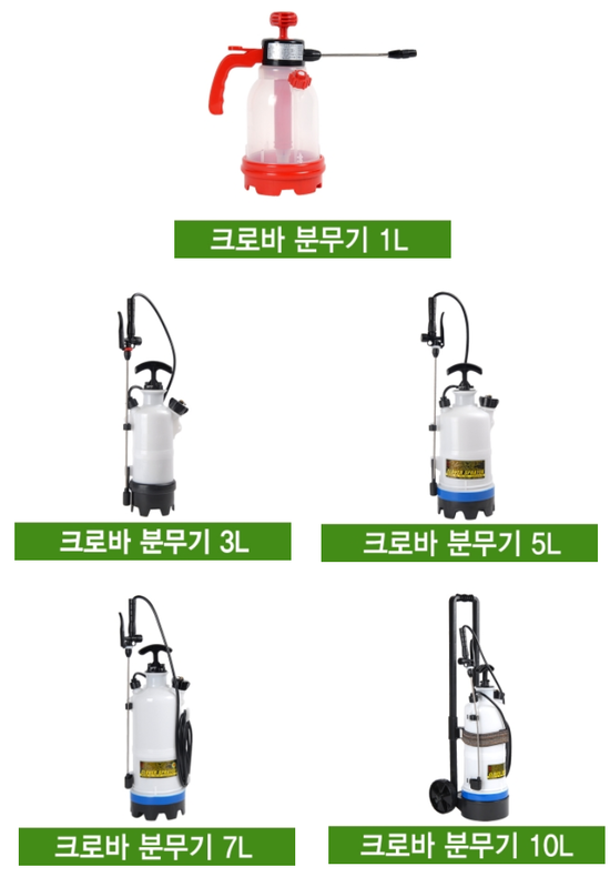 수동식 압축분무기 태환산업에서 만든 크로바분무기입니다 네이버 블로그