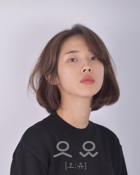 홍대미용실 단발펌은 역시 단발c컬펌이지 얼굴이 작아보이는 앞머리펌 커튼뱅 And 중단발c컬펌 By 디자이너주연의 앞머리있는