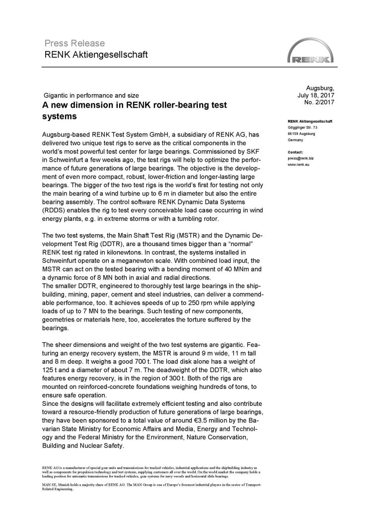 A new dimension in RENK roller-bearing test systems : 네이버 블로그