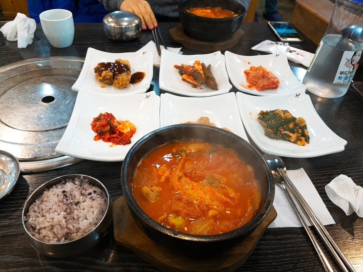 구리 한양대병원 앞 김치찌개 맛있는 정진식당 네이버 블로그
