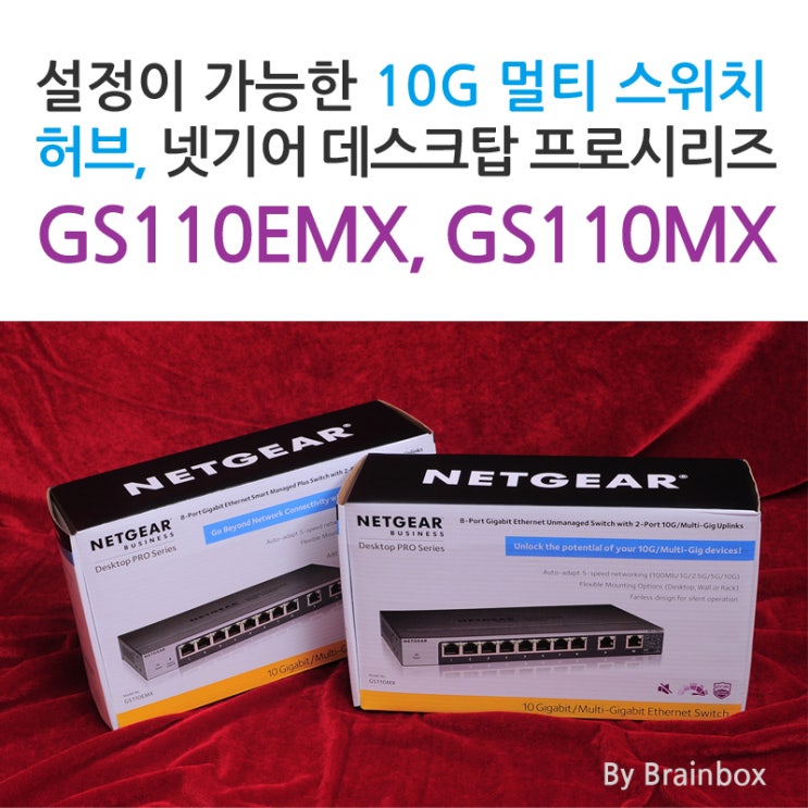 [브레인박스]설정이 가능한 10G 멀티 스위치 허브, 넷기어 데스크탑 프로시리즈 GS110EMX, GS110MX : 네이버 블로그