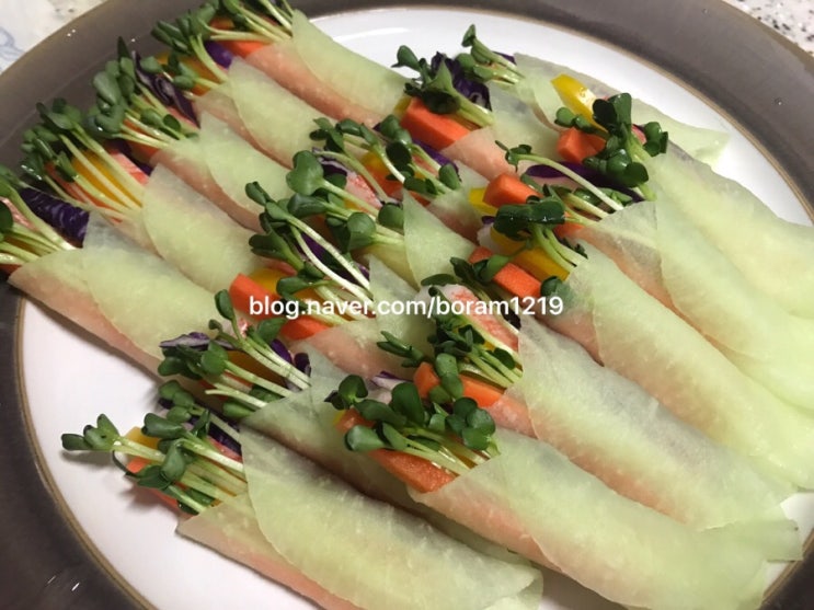홈쿡 무쌈말이 With 땅콩소스토마토마리네이드 네이버 블로그 