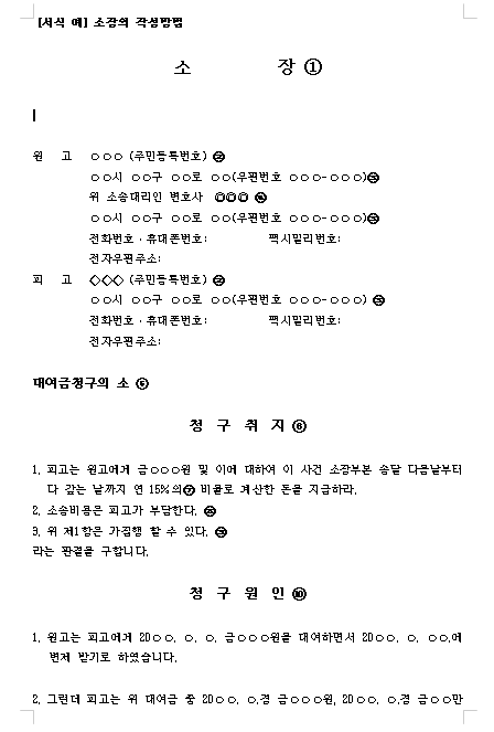 법원소송 소장 소장 작성하는 방법소장작성법 소장쓰는 법과 변호사 소장 작성 대행 비용 네이버 블로그