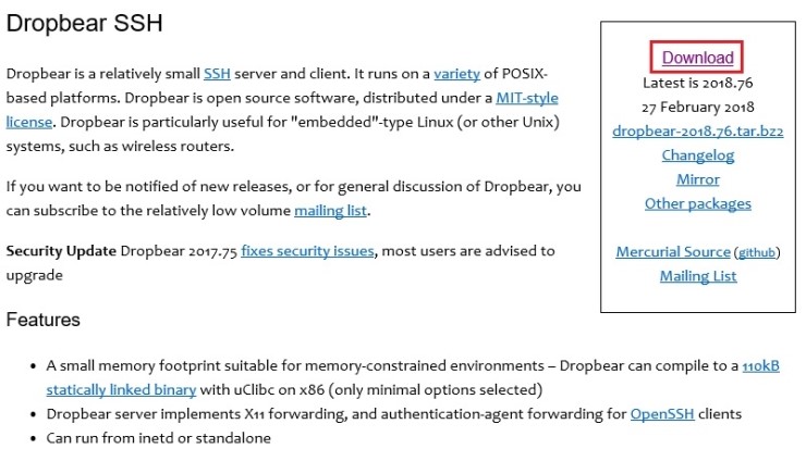 [Cross compile] dropbear 2018.76 버전 : 네이버 블로그