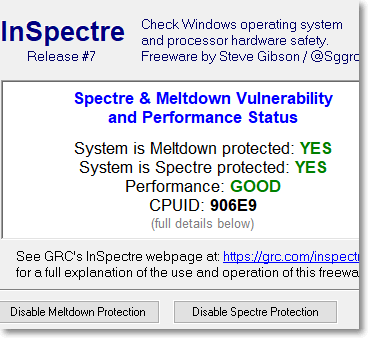 윈도우10 멜트다운 / 스펙터 보안패치 확인 프로그램 [ InSpectre ] : 네이버 블로그