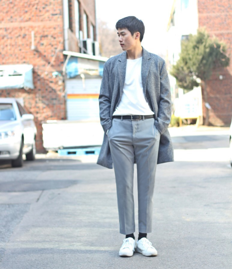유니클로 앵클팬츠 남자 슬랙스 코디 봄스타일링 손색없다 : 네이버 블로그
