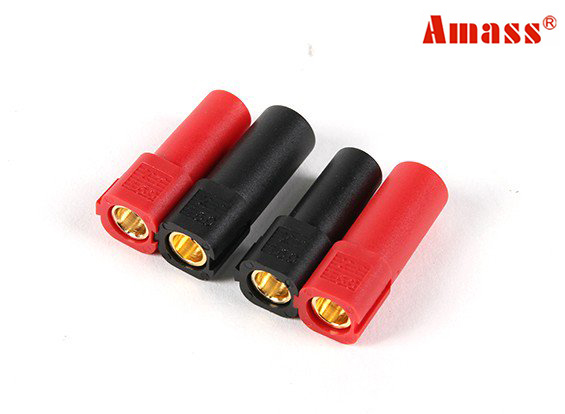015000067. XT150 커넥터 레드, 블랙 변속기, 배터리측 5쌍 XT150 6mm Gold Connectors Red ...
