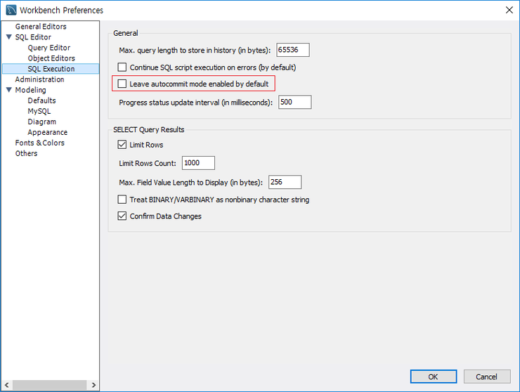 MySQL Workbench 오토커밋(AutoCommit) 해제하기 : 네이버 블로그