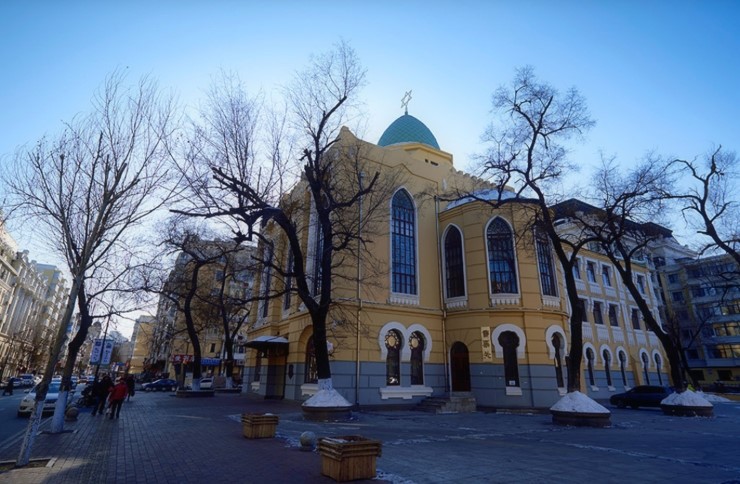 하얼빈의 구 유대 교회(Old Synagogue), 다오리 구(道里区, Daoli District), 통강 가(Tongjiang ...