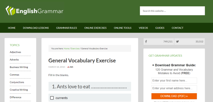 #8 [Website] 문법 공부할 때 참고하기 좋은 englishgrammar.org : 네이버 블로그