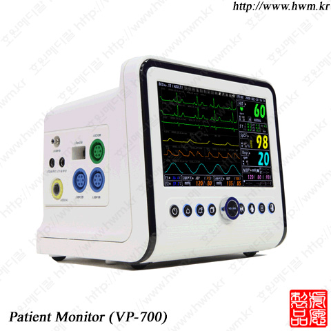 [ 신품의료기기 ] 환자감시모니터 (VP-700) / 7” high resolution / ECG, SpO2, NIBP ...