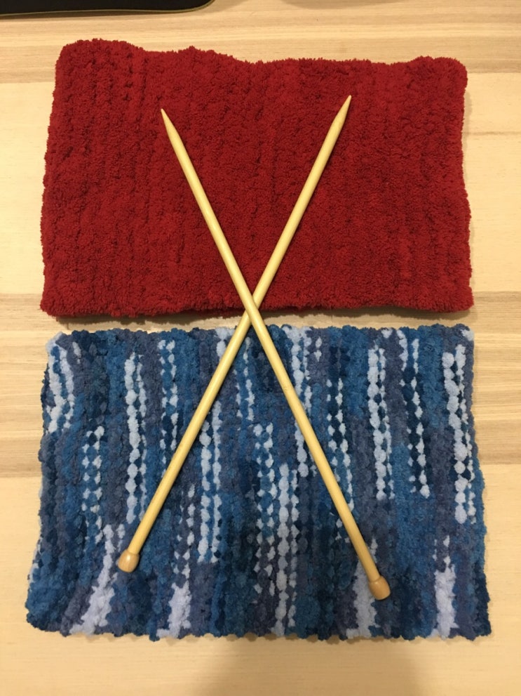 대바늘) 수면사 넥워머 뜨기 ️ : 네이버 블로그