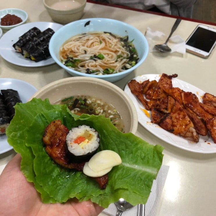 전주 전주 중앙시장 맛집 ‘진미집 연탄불고기와 김밥이랑 쌈싸먹는 이색적인곳 네이버 블로그