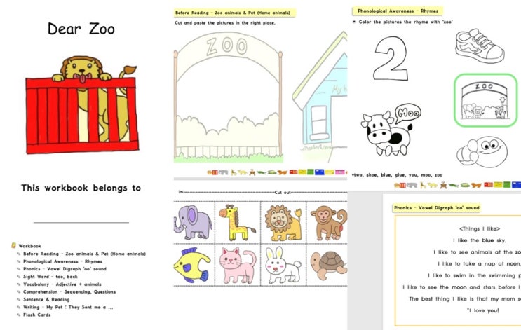 Dear Zoo workbook : 네이버 블로그