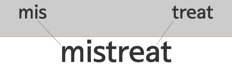 mistreat, mistreatment - 어원, 어원학습, 단어 외우기 : 네이버 블로그