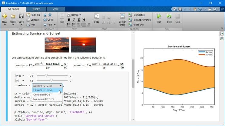 쉽고 효과적인 MATLAB 시각화 방법 - 라이브 편집기 (Live Editor) : 네이버 블로그