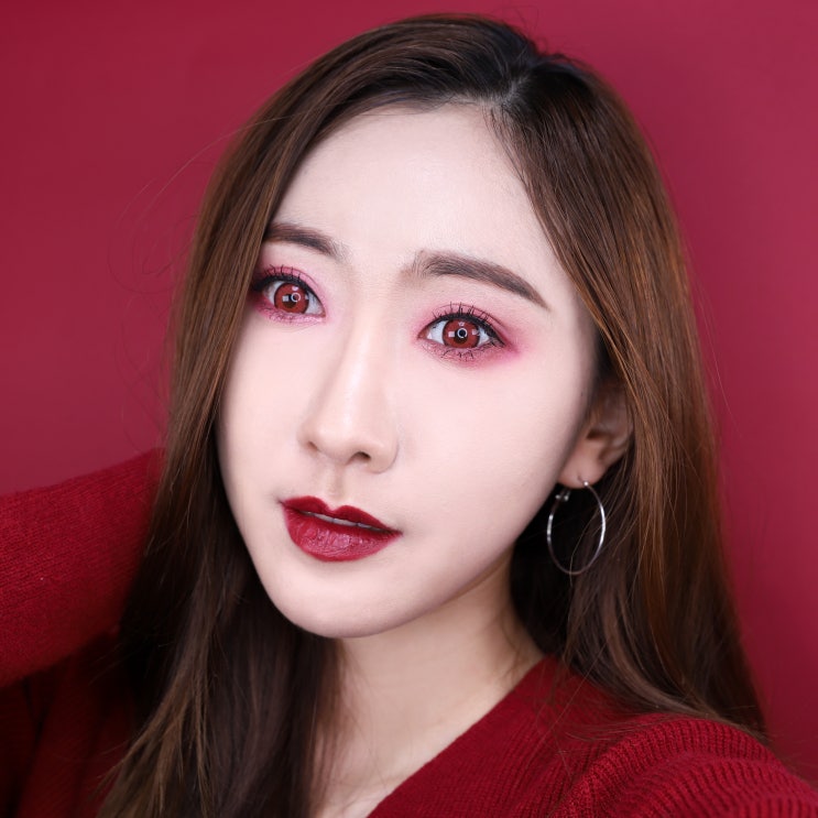 할로윈 메이크업 오렌즈 뱀파이어레드 렌즈추천 네이버 블로그