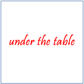under the table 의미, 예문 : 네이버 블로그
