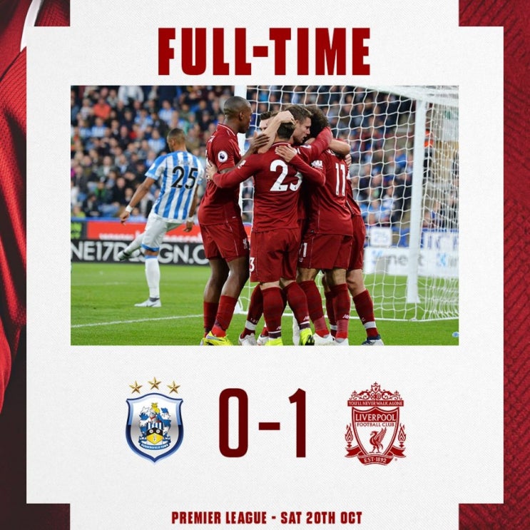 18/19시즌 EPL 9R 허더즈필드VS리버풀 후기 : 네이버 블로그