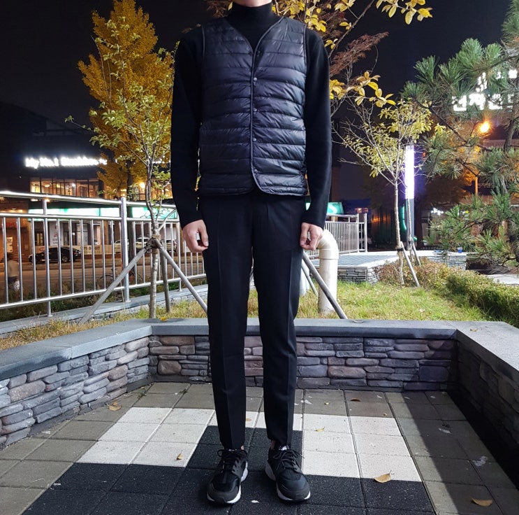 남자 경량조끼 코디모크넥슬랙스나이키 허라취 오레오 유뱅의 데일리룩 블로그 네이버 블로그