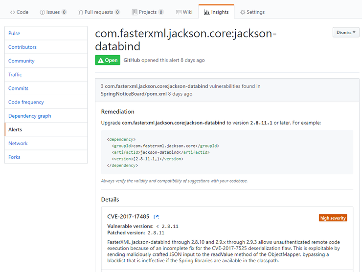 [스프링] Upgrade com.fasterxml.jackson.core:jackson-databind to version 2.8.11.1 or later : 네이버 블로그
