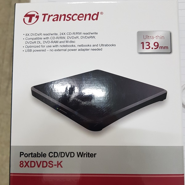 드디어 첫 휴대용 제품 소개!! 포터블 외장CD롬 - Transcend CD/DVD Writer : 네이버 블로그