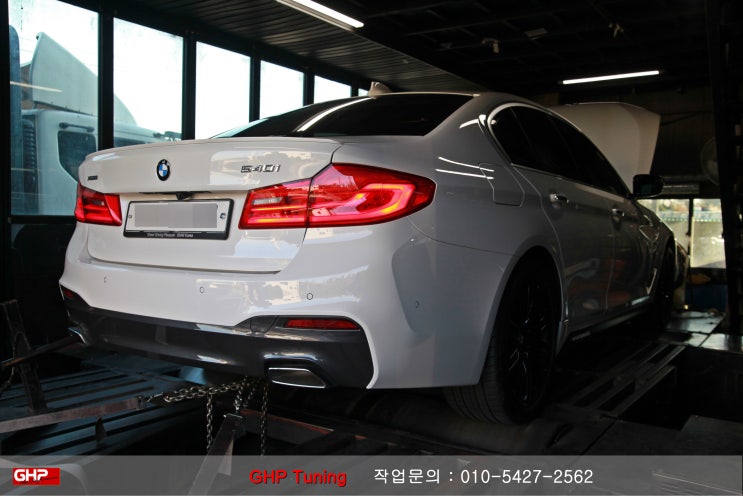 3.0 싱글터보 고성능세단 BMW G30 540i xDrive ECU 맵핑 & 4륜 다이노 출력 테스트 - 용인 GHP 튜닝 ...