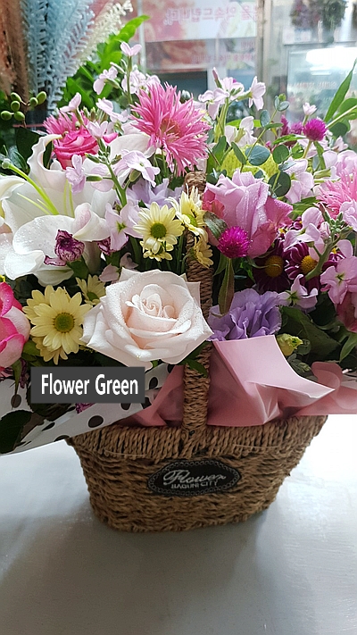 망포동 수양엔지니어링으로 배송된 생일꽃바구니영통 결혼기념일 출산 회갑 고희 행사꽃바구니수원꽃배달 영통꽃배달 플라워그린