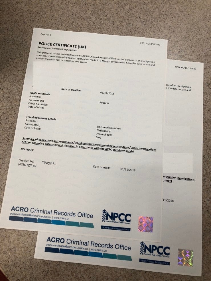 영국신원조회(ACRO Police Certificate) 리더스와 함께 하세요. : 네이버 블로그