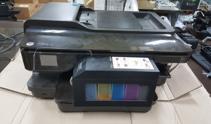 Hp Officejet 7612 분해청소 카트리지문제 정카개조 컴프링크 용인 동백 죽전 분당 성남 프린터 수리 임대