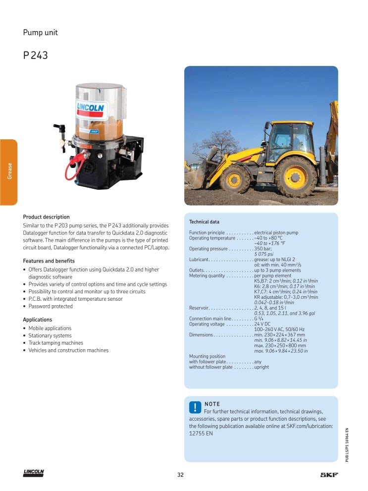 SKF 링컨 P243 자동 구리스/그리스 윤활 펌프 : 네이버 블로그