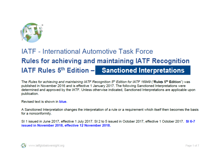 IATF 16949 : Rules for achieving and maintaining IATF Recognition IATF ...