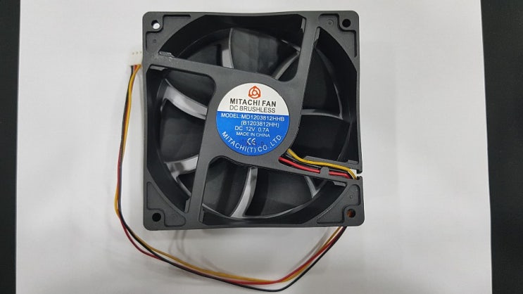 화이트팬_냉각팬, 쿨링팬 MITACHI 의 모델명 : MD1203812HHB : 네이버 블로그