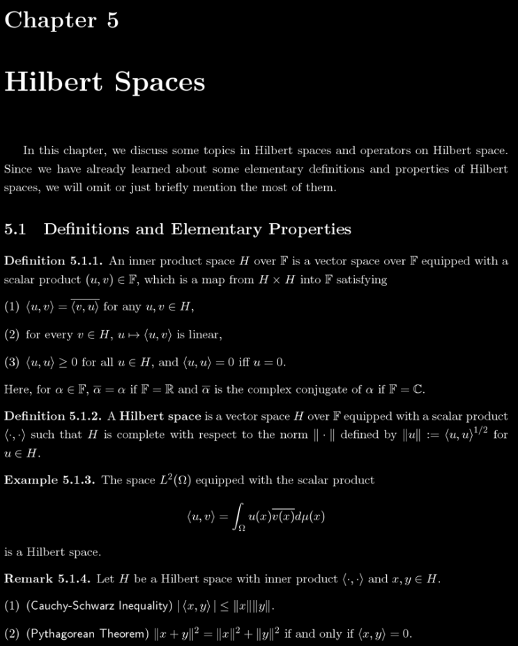 [함수해석학] Chapter 5. Hilbert Spaces : 네이버 블로그