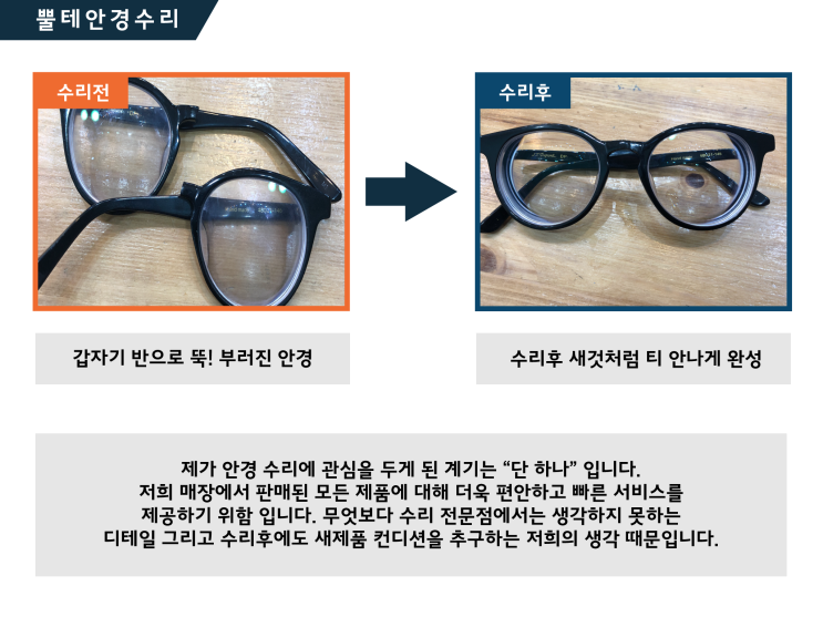 갑자기 안경을 닦다가 안경의가운데가 뚝 부러졌다 누구의 잘못인가 어떻게 해결해야 할까 안경 수리는 역시 브릿지안경에