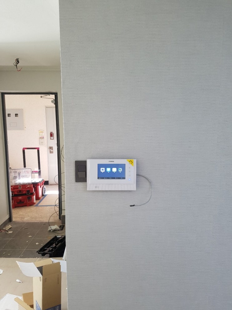 [무악청구]코맥스 CAV-705UW 직다이얼비디오폰 시공 : 네이버 블로그